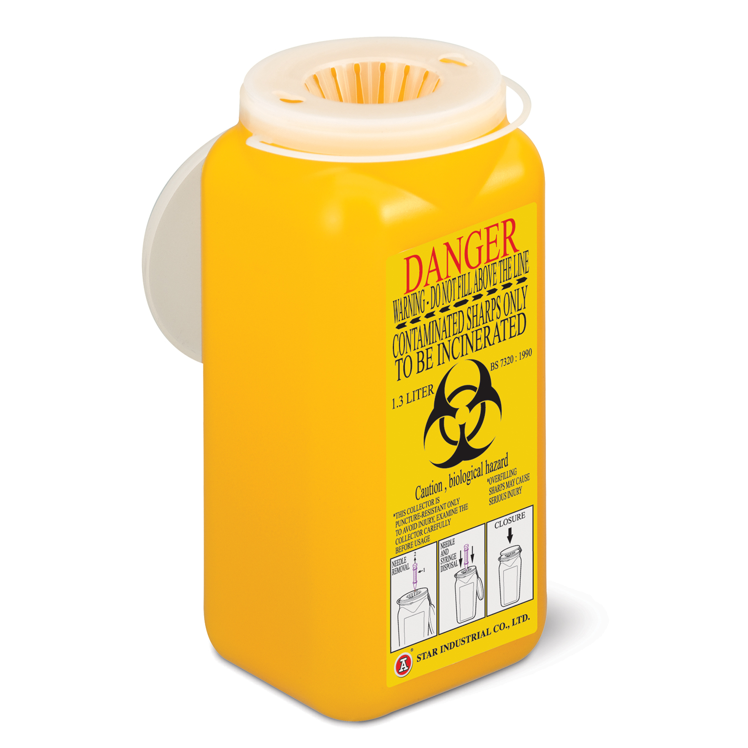 1908 PLASTIC SHARPS CONTAINER - Star Industrial