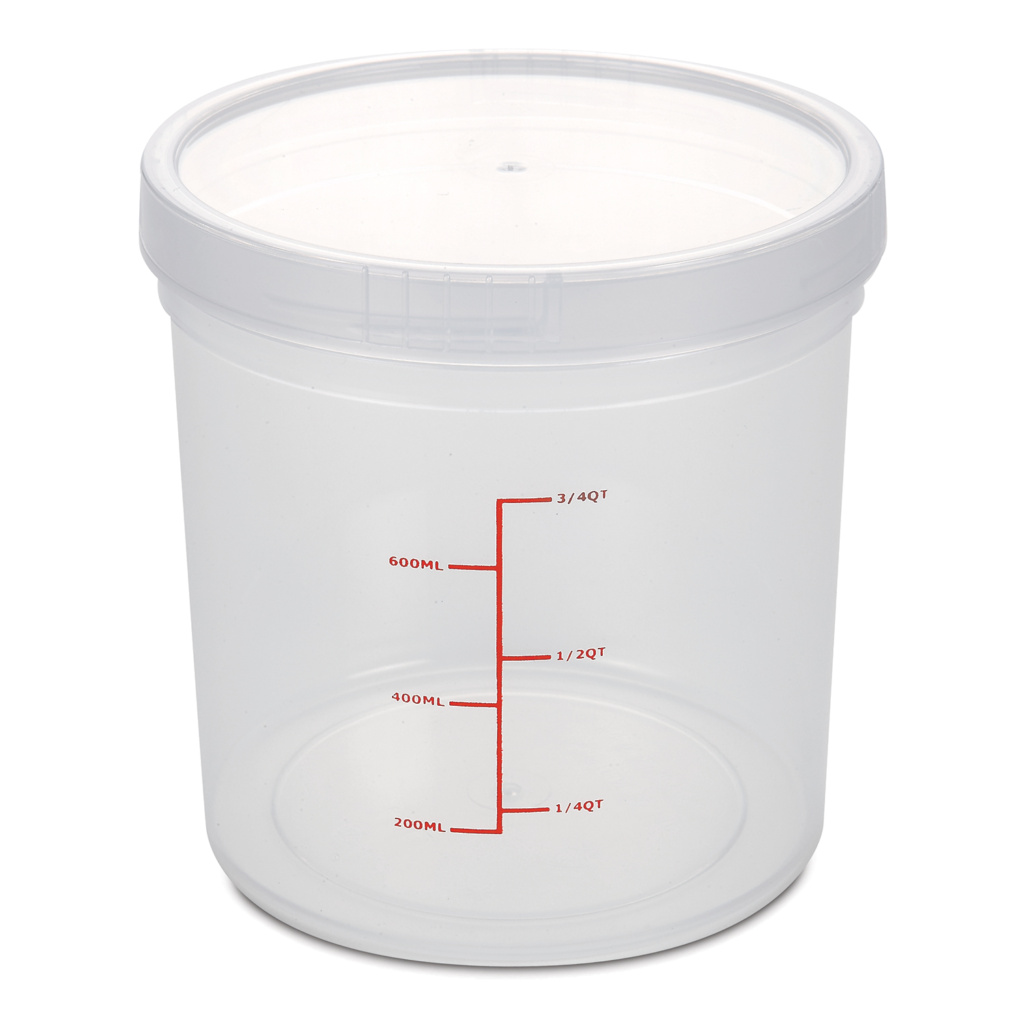 698A ROUND FOOD CONTAINER WITH MARKINGS (L) - Star Industrial
